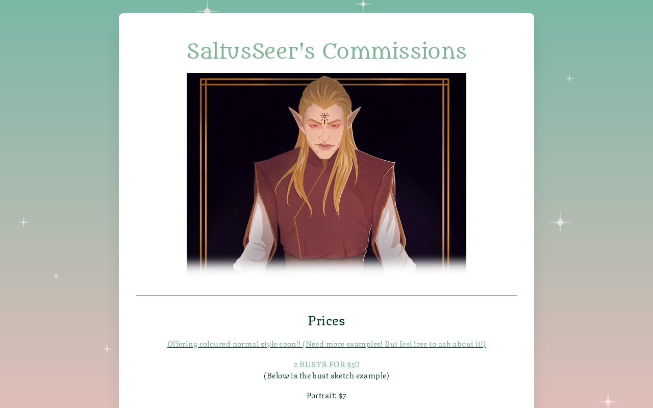 SaltusSeer.Art's Commissions